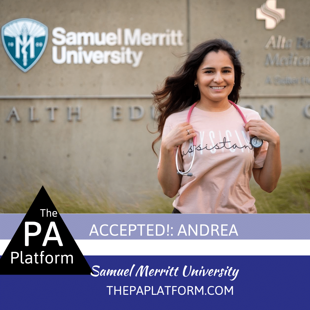 Accepted: Andrea - Samuel Merritt University in Oakland, CA | The PA ...
